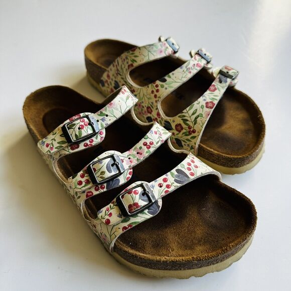 Birkenstock | Shoes | Birkenstock Florida Floral Pattern Womens Size Eu ...